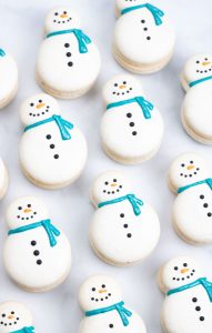 Snowman Macarons - The Tipsy Macaron