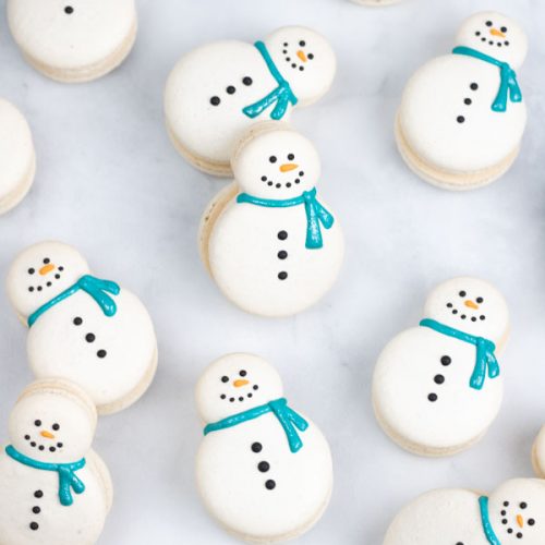 Snowman Macarons - The Tipsy Macaron